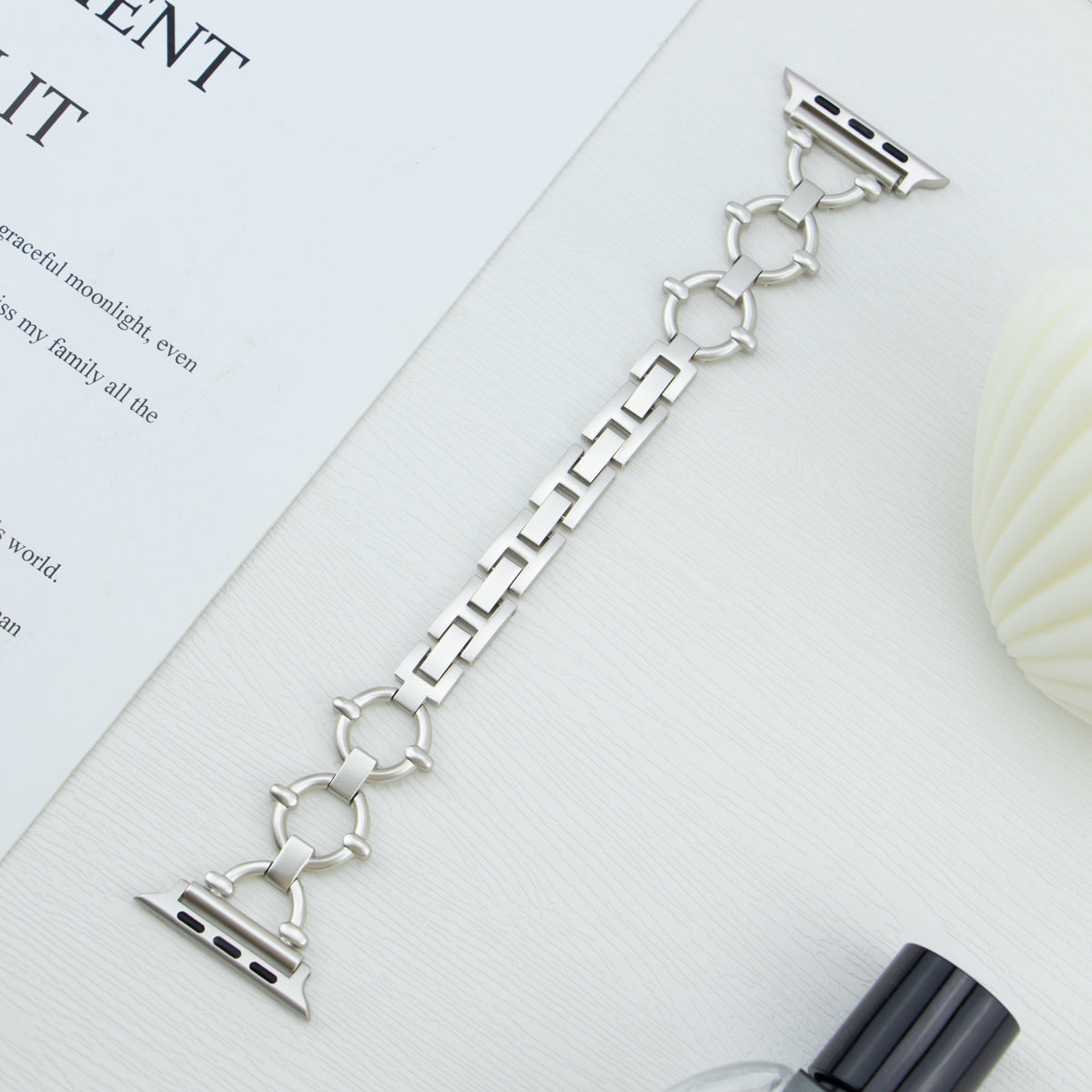 Starlight Stainless Steel Apple Watch Band 38/40/41 / 42/44/45/49 mm